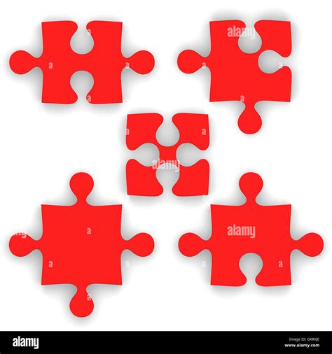 Red Puzzle Piece Stock Photo Alamy