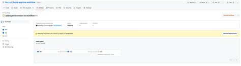 Aprovações em um fluxo de trabalho no Github Actions balta io