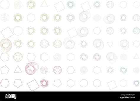 Conceptual Background Mixed Pattern For Design Style Of Mosaic Or Tile Vector Illustration