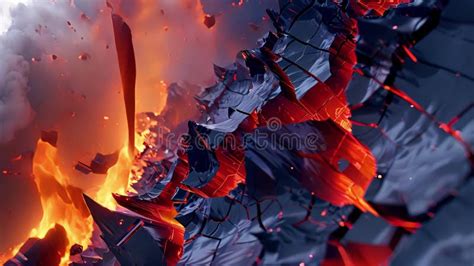 Angular Shapes And Sharp Contrasts Blend Together To Create A Sense Of Tension And Movement In