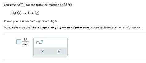 Solved Calculate ΔGrxno for the following reaction at C Chegg