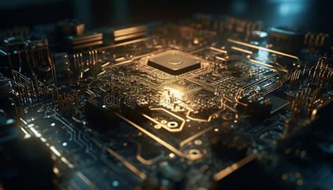 Abstract Circuit Board Pattern Showcases Complexity Of Computer Equipment Industry Generated By