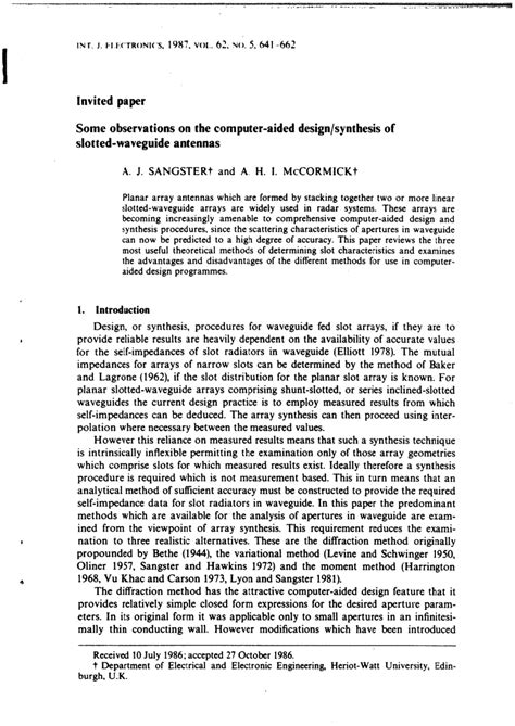 Pdf Invited Paper Some Observations On The Computer Aided Design