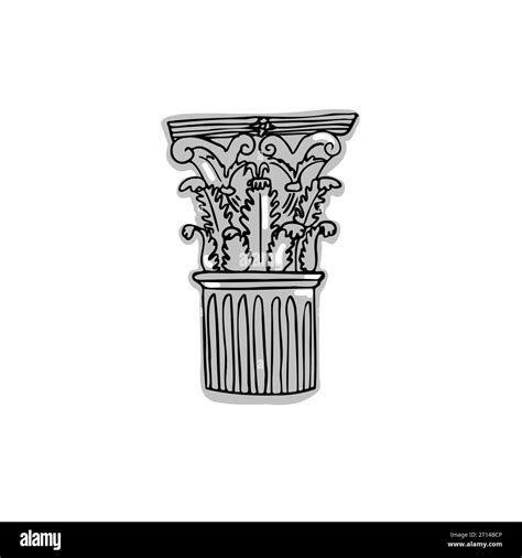 Gray Modern Trendy Ancient Greek Column Stock Vector Image And Art Alamy