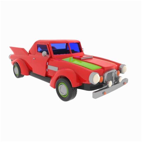 만화 레이싱 픽업 트럭 3d 모델 15 Max 3ds Fbx Unknown Obj Free3d