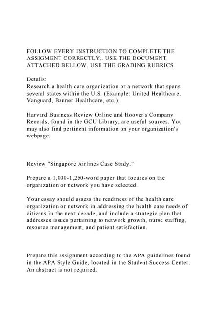 Follow Every Instruction To Complete The Assigment Correctly Udocx