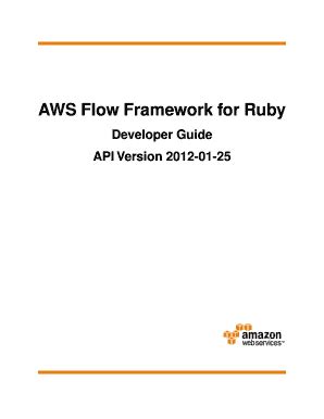 Fillable Online Installing The AWS Flow Framework For Ruby Amazon Web Services Fax Email Print