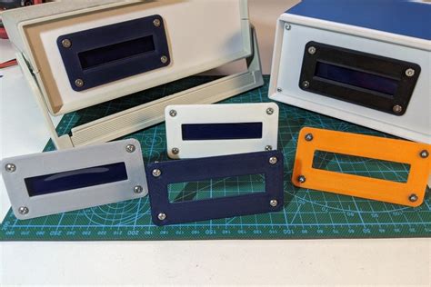 Arduino 1602 Lcd Display Bezel 3d Printed Electronics Mount Diy Project Enclosure
