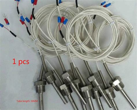 Pt100 Thermowell Temperature Sensor Pt100 Platinum Rtd Temperature Probe M8x1 25 M12x1 M12x1 5