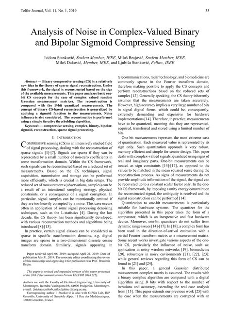 Pdf Analysis Of Noise In Complex Valued Binary And Bipolar Sigmoid Compressive Sensing