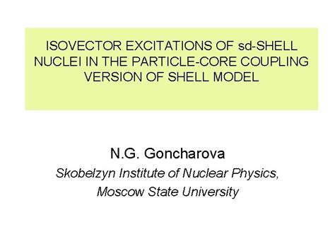 Isovector Excitations Of Sdshell Nuclei In The Particlecore