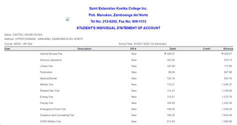 How To Print SOA Statement Of Account College BED