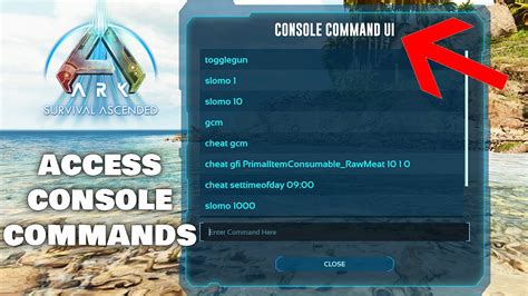 How To Access Console Commands And Creative Mode Ark Survival Ascended YouTube
