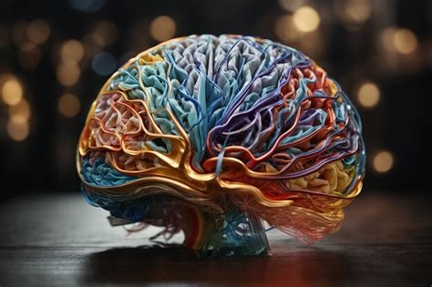Premium Ai Image 3d Illustration Of A Brain Tractography