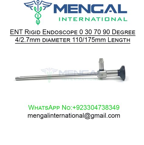 Ent Rigid Endoscope 030 70 90 Degree 427mm Diameter 110175mm
