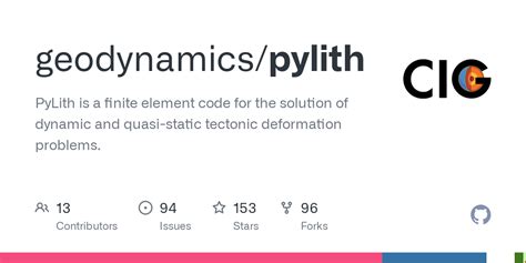 github geodynamics pylith pylith is a finite element code for the