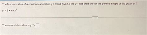 solved the first derivative of a continuous function y f x
