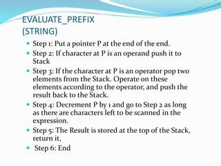 Evaluation Of Prefix Expression With Example PPTX