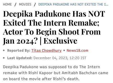 Deepika To Start Shooting For The Intern Remake From Jan 2024 R