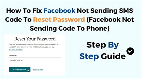 How To Fix Facebook Not Sending Sms Code To Reset Password Facebook Not Sending Code To Phone