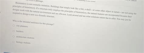 Solved Biomimicry Is Not Cosmetic Imitation Buildings That