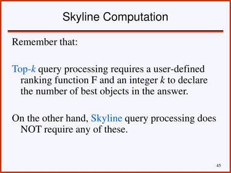 Ppt Top K And Skyline Computation In Database Systems Powerpoint