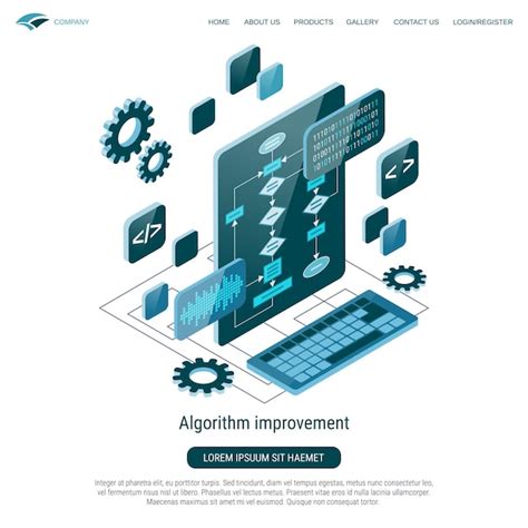 Premium Vector Algorithm Improvement Program Coding Software