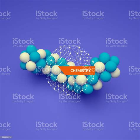 3d Molecule Structure Futuristic Technology Style Connection Structure 3d Vector Illustration