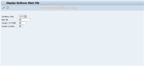 Fnl Sap Tcode Rollover Display Main File Structure