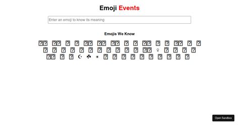 Emoji Interpreter Codesandbox