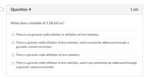 Solved What Does A Lambda Of 1 08 Tell Us There Is No Chegg Com