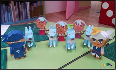 종이모형반 6월 쿠키런 구미호맛쿠키 종이모형 만들기 네이버 블로그