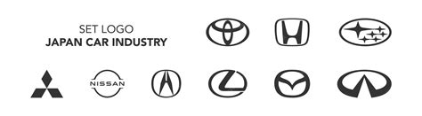 Premium Vector Japan Car Industry Set Top Logo Toyota Nissan Honda