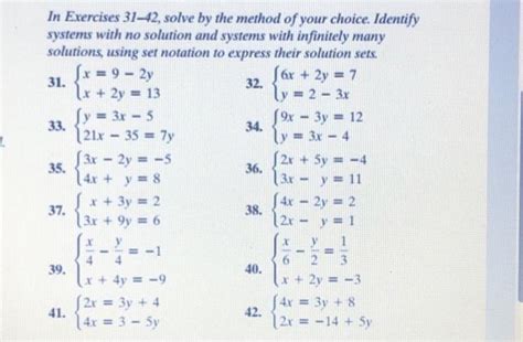 Solved In Exercises Solve By The Method Of Your Chegg