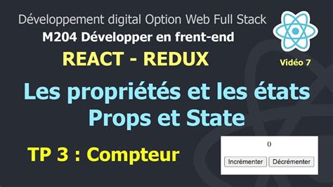 React Js Darija V7 Props Et State Youtube