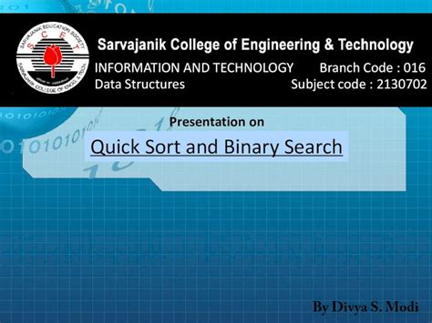 Pdf Quick Sort And Binary Search Pdf Dokumentips