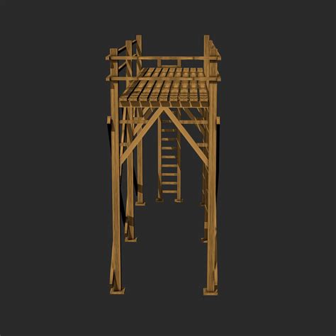 3d File Wooden Scaffolding・3d Printing Template To Download・cults