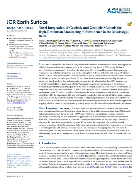 Pdf Novel Integration Of Geodetic And Geologic Methods For High‐resolution Monitoring Of