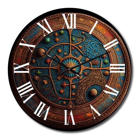 Design Art Ancient Cosmic Cartography I Metal Wall Clock Wayfair