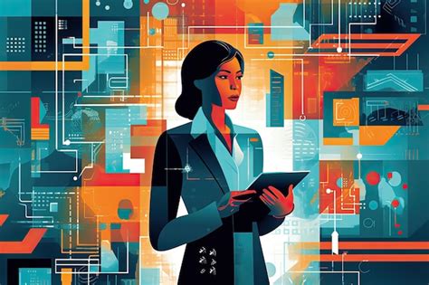 Premium Photo Illustration Of Empowered Female Data Scientist
