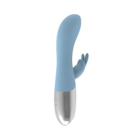 Thrillz Hoppy Endings Oscillating Heating Rabbit Vibrator Baby Blue Sex Toys At Adult Empire