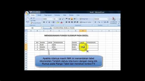 Cara Menggunakan Vlookup Pada Microsoft Excell 2007 Youtube