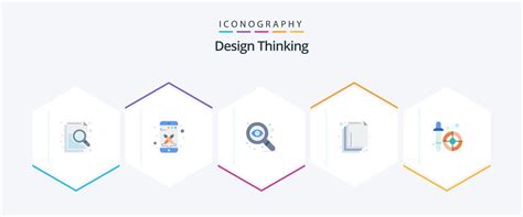 Design Thinking 25 Flat Icon Pack Including Picker Eye Dropper