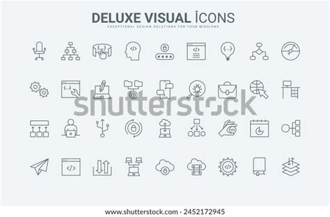 Programming Coding Network Management Cloud Thin Stock Vector Royalty Free 2452172945
