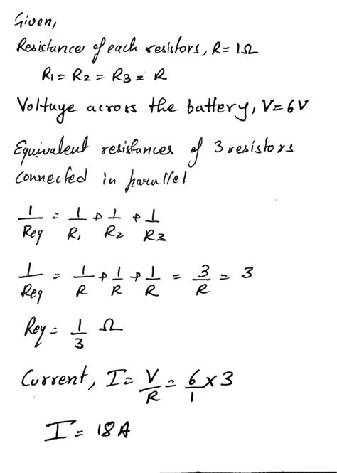 For A Circuit Shown In The Figure The Total Current In The Circuit Is