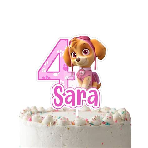 Paw Patrol Skye Everest And Marshall Edible Cake Topper Off