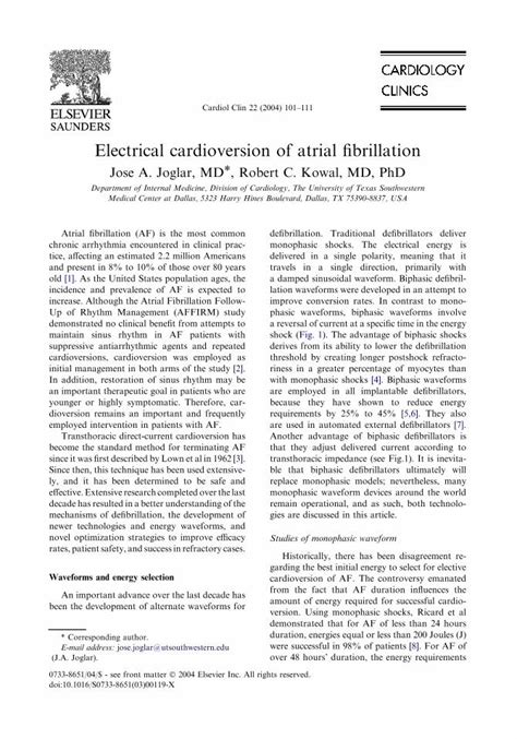 Pdf Electrical Cardioversion Of Atrial Fibrillation Dokumentips