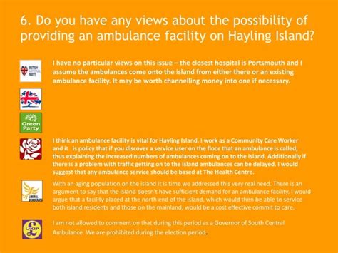 Hcc Candidate Statements And Questionnaire Responses Ppt