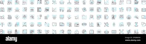Data Management Vector Line Icons Set Data Management Storage Organization Retrieval