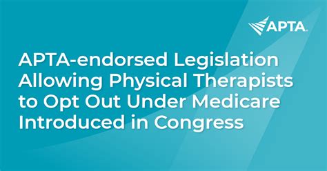 News Apta Endorsed Legislation Allowing Pts To Opt Out Under Medicare